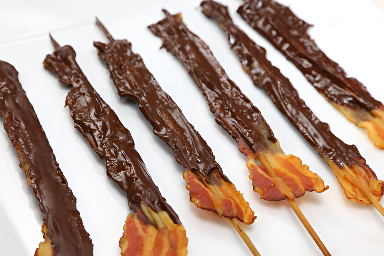 Indulge in Chocolate-Covered Bacon Strips: A Sweet & Savory Delight